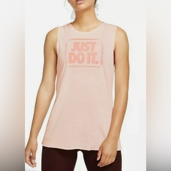 Nike | Tops | Nike Echo Pink Muscle Drifit Bungee Open Back Workout ...